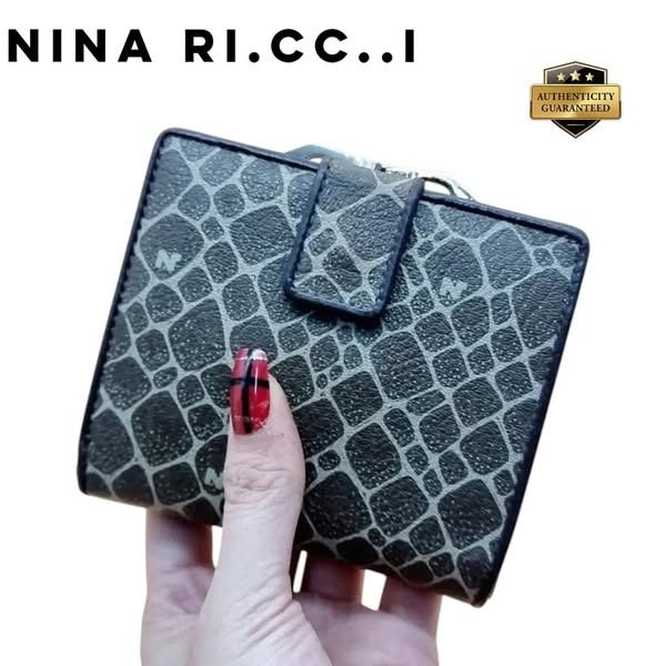 Authentic NINA RICCI Paris Giraffe Print Coated PVC & Leather French ...