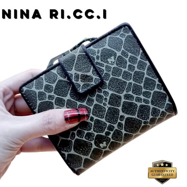 Authentic NINA RICCI Paris Giraffe Print Coated PVC & Leather French ...