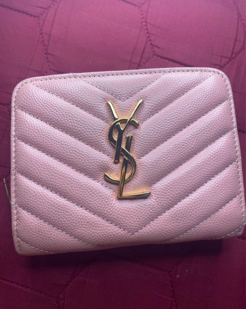 Authentic ysl compact wallet, Luxury, Bags & Wallets on Carousell