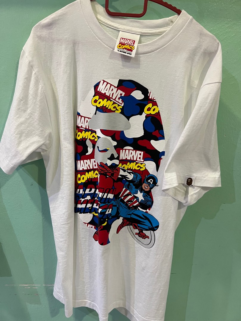 BAPE COLLAB MARVEL, Men's Fashion, Tops & Sets, Tshirts & Polo Shirts ...