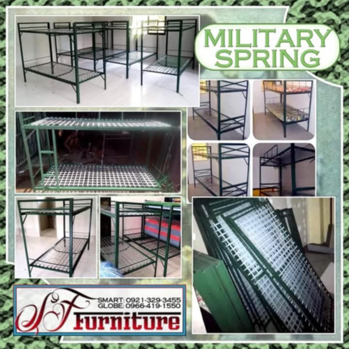 bed double deck military spring 09206602624, Furniture & Home Living ...