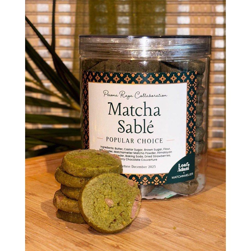 BN Loaf Adam Matcha Sable 300g not Nutella tart tapak kuda, Food ...