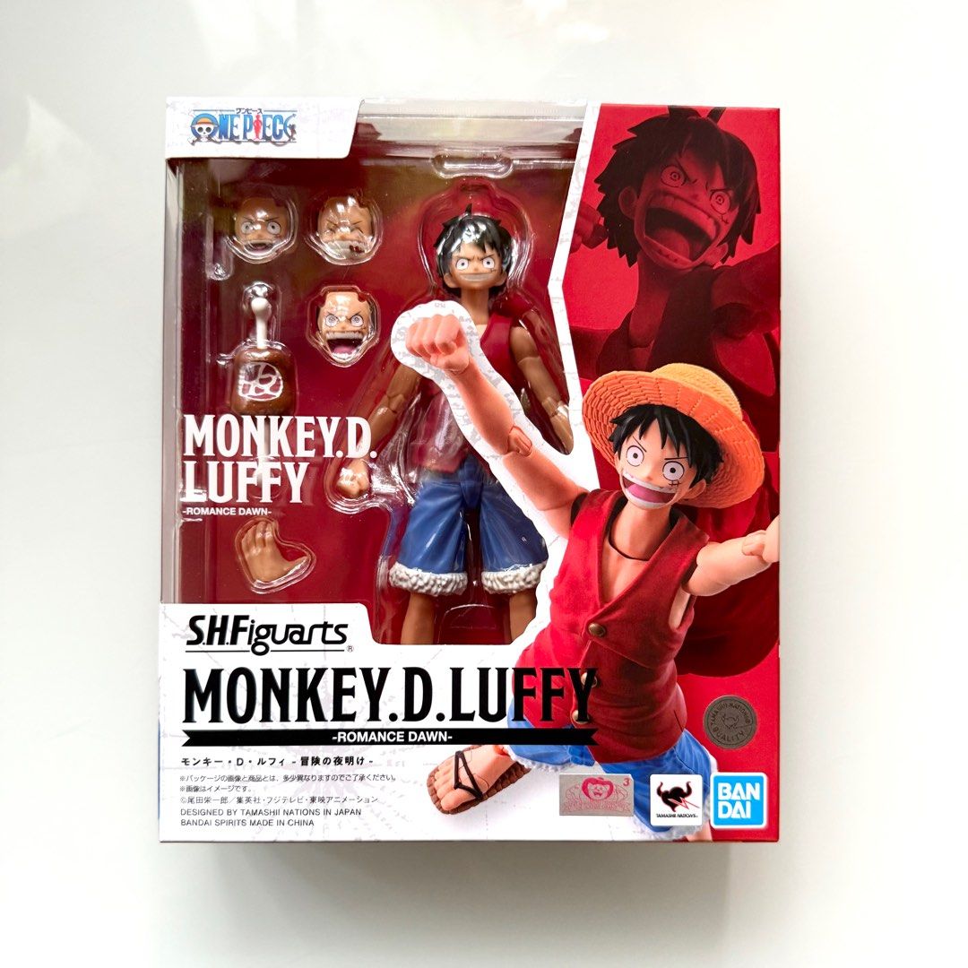 BNiB Bandai S.H.Figuarts Monkey D Luffy Romance Dawn SHF Action Figure ...