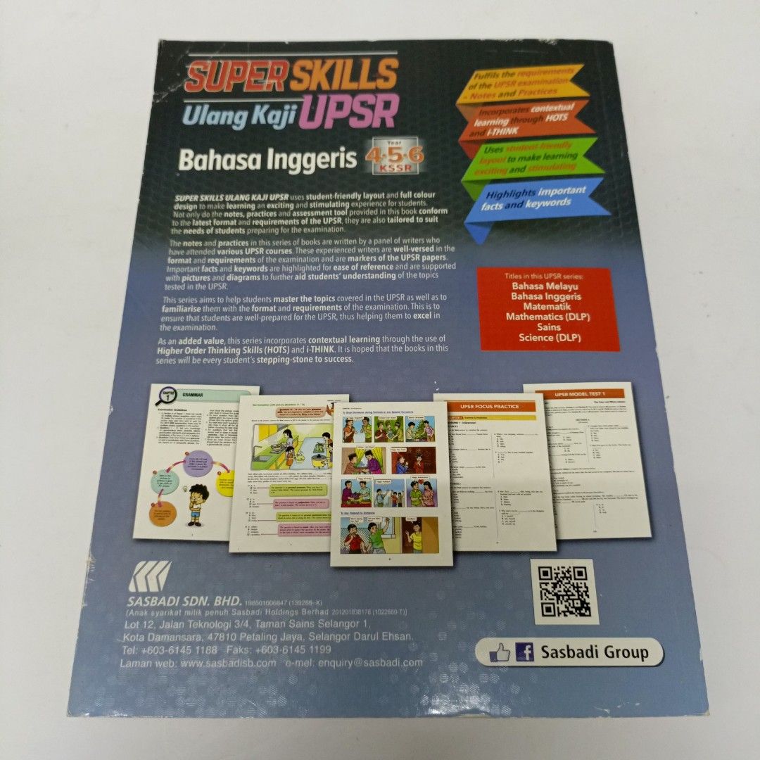 Buku Rujukan Super Skills, Bahasa Inggeris, Ulang Kaji Upsr, English Years 4 5 6, Kssr, Sasbadi ...