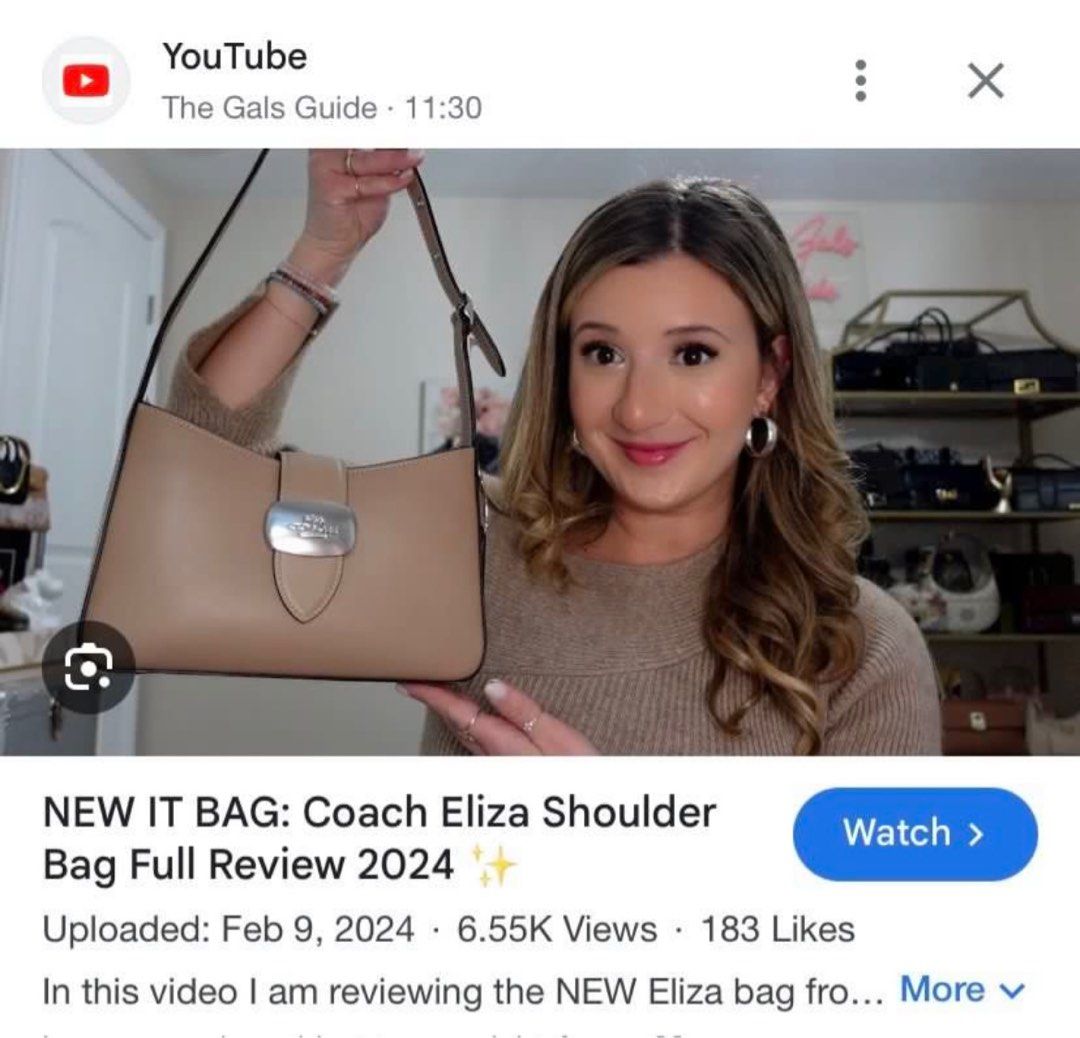 Coach Eliza Shoulder Bag in Taupe 100% Authentic, Luxury, Bags ...