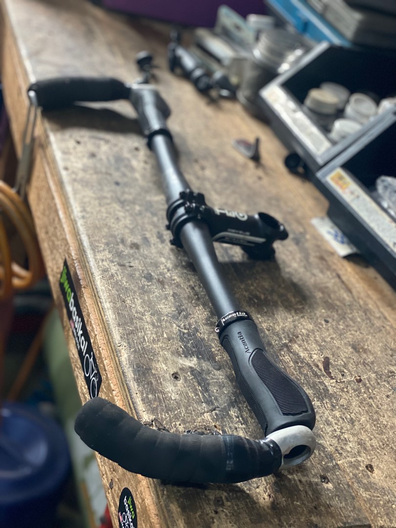 Cockpit complete handlebar stem tioga grip, Sports Equipment, Bicycles ...