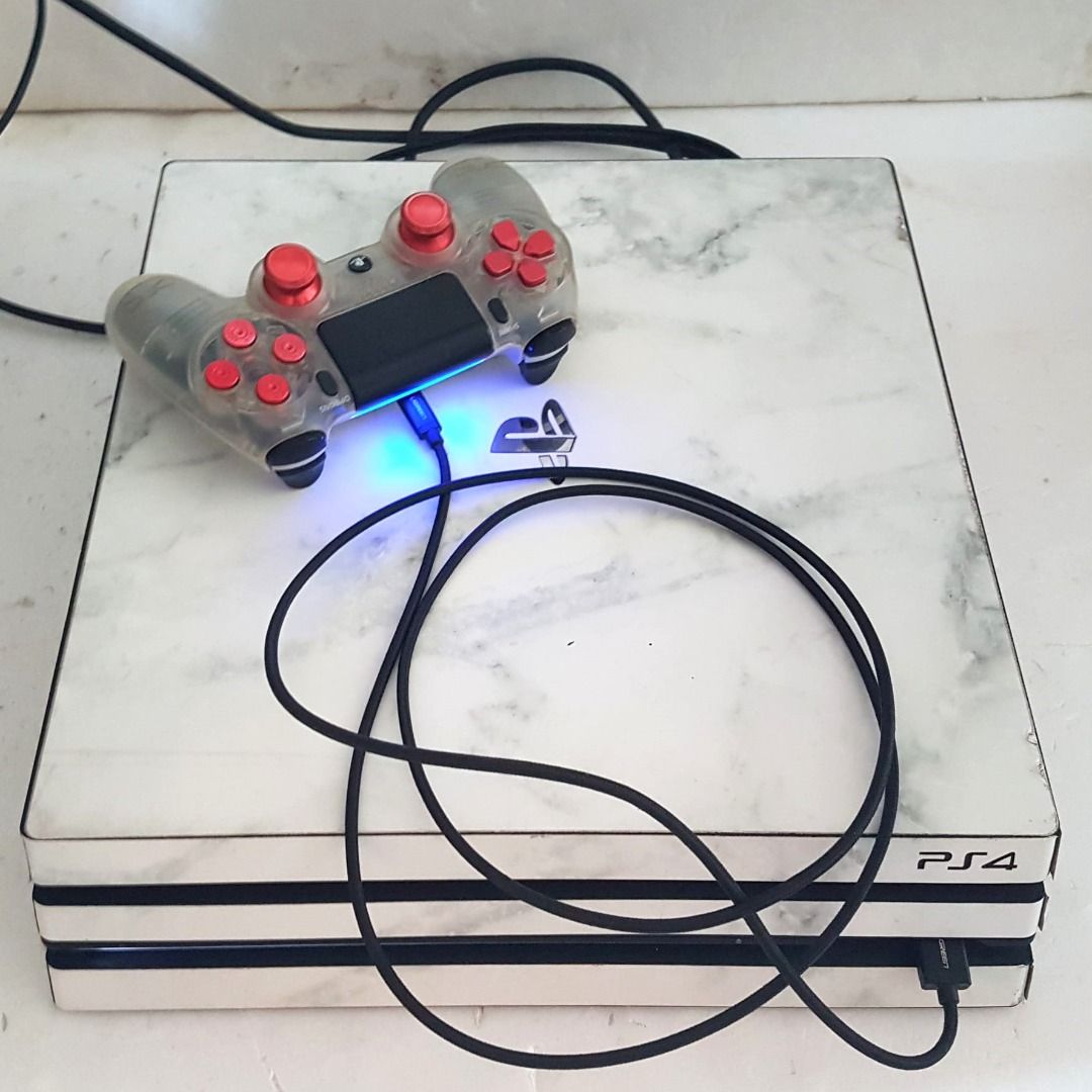 Complete Set of Sony PlayStation PS4 PRO Console, Model CUH-7218B, 1TB ...
