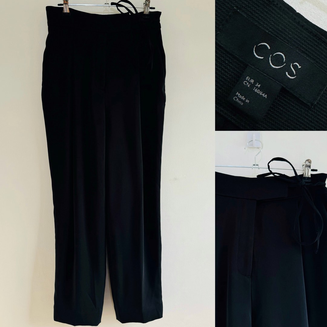 COS Wrap Around Black Trouser, Women's Fashion, Activewear on Carousell