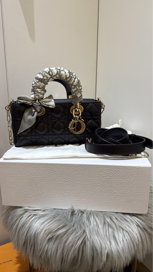 Dior D-Joy small in black (include twilly), Luxury, Bags & Wallets on ...