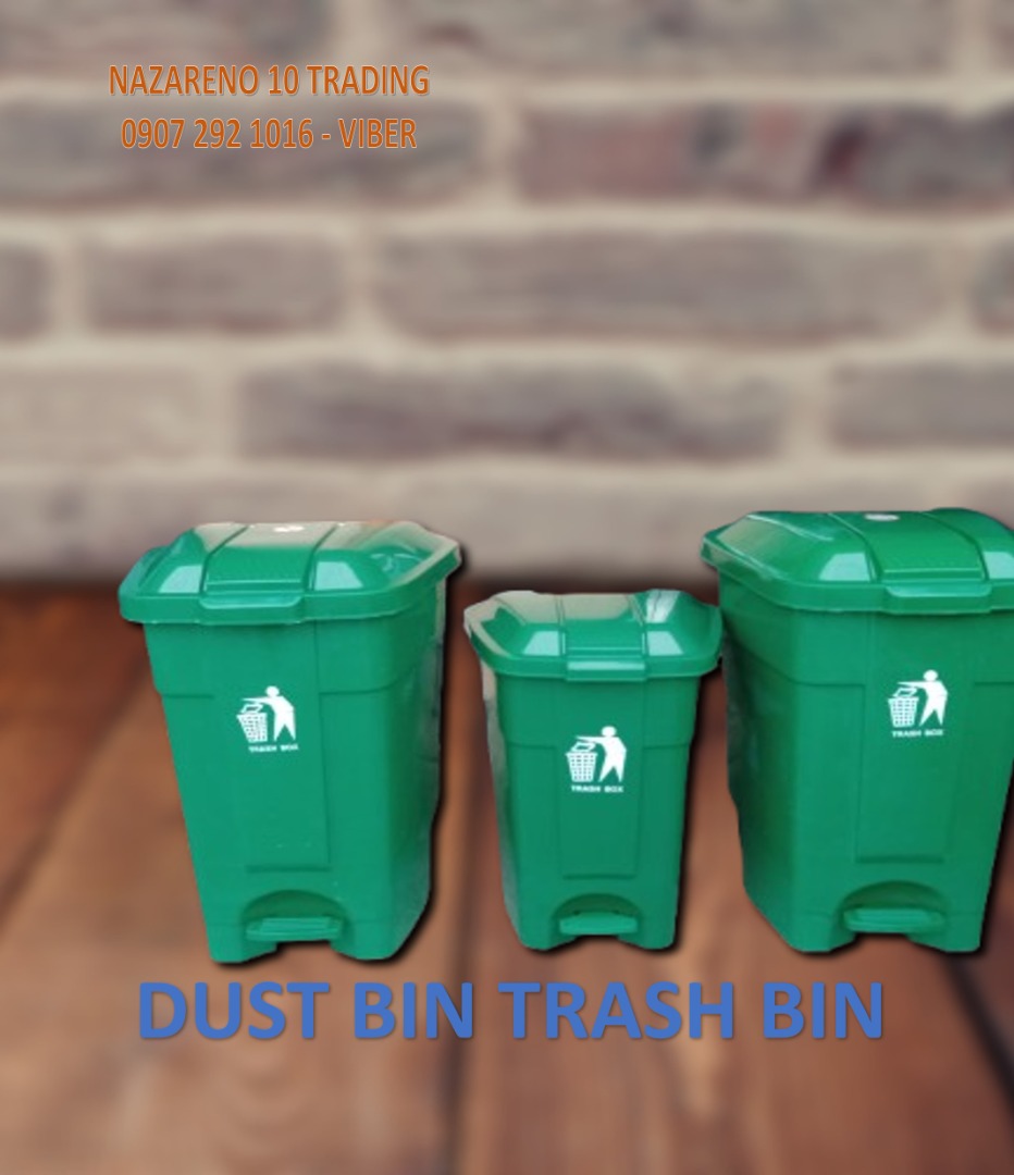 Dust bin Trash bin w/wheels&pedal 819, Furniture & Home Living ...