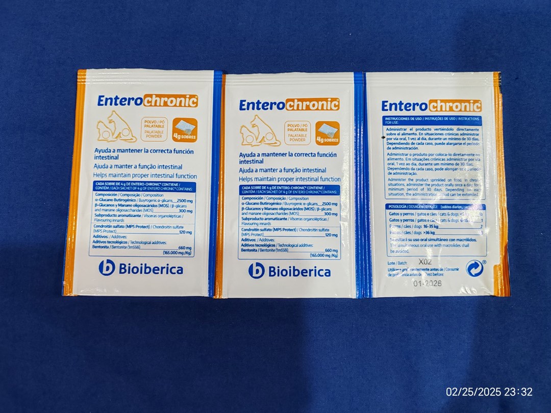 Entero-Chronic 4G / 1 sachet for dog & cat (Prebiotics & Probiotics ...