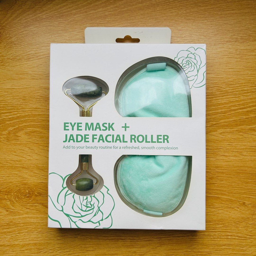Brand New Eye Mask + Jade Facial Roller Puffiness Dark Circles ...