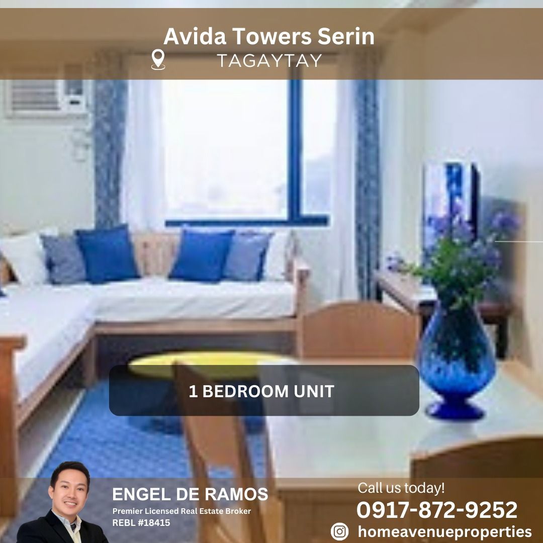 FOR SALE | 1 Bedroom Unit at Avida Towers Serin Tagaytay, Property, For ...