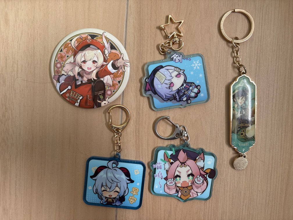 genshin impact keychains [GANYU, QIQI, DIONA, VENTI, KLEE], Hobbies ...