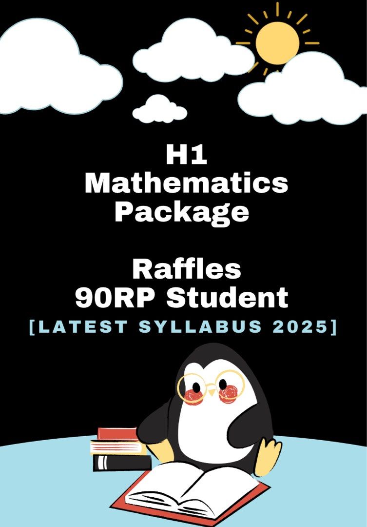 H1 Mathematics l 90RP A LEVEL NOTES Raffles Student Distinction H1 ...