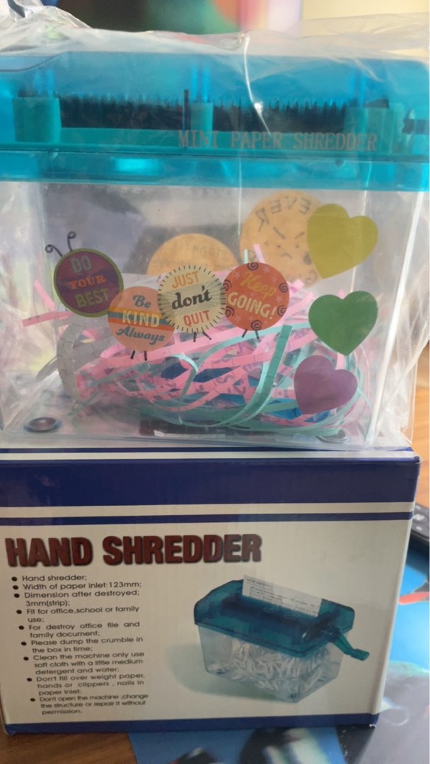 Hand Shredder for Paper & Documents, Hobbies & Toys, Stationery & Craft ...
