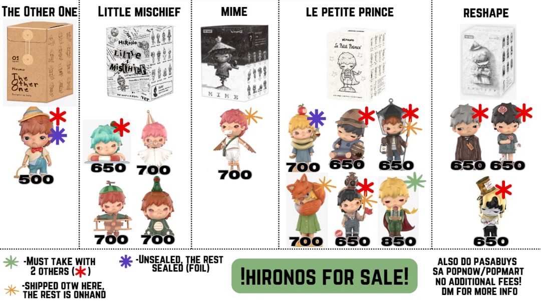 Hirono for sale! on hand and otw, little mischief, mime, le petite ...