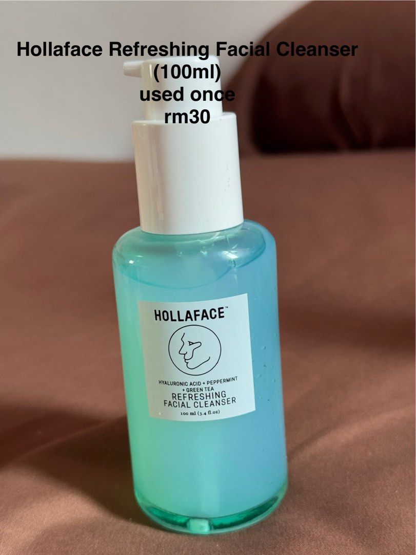 Hollaface Refreshing Facial Cleanser (100ml) used once rm30, Beauty ...
