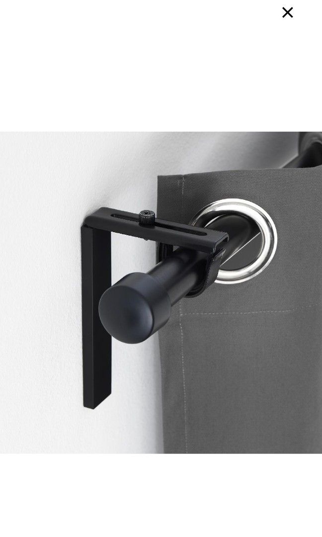 IKEA BETYDLIG bracket braket tiang gorden tirai plafon hitam 80217227 ...