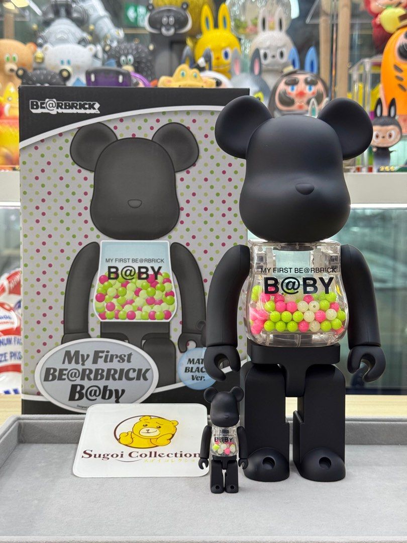 [In Stock] BE@RBRICK x My First Bearbrick Baby 100%+400% Matt Black ver ...