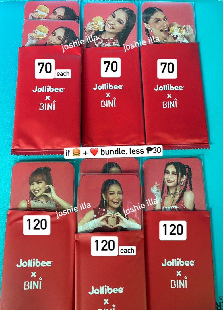 Jollibee X BINI (JolliBINI) Official Photocards PCs, Hobbies & Toys ...