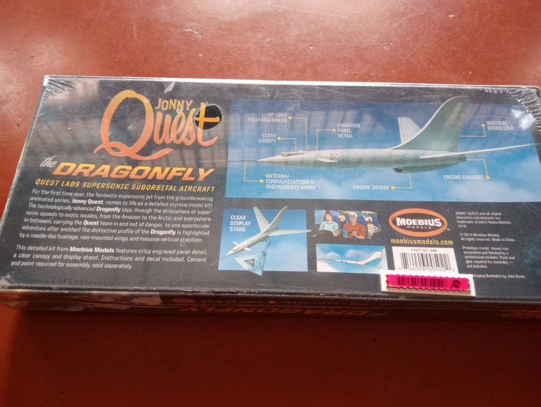 Jonny Quest Dragonfly 12 Inch Model Kit Moebius Models MOE946, Hobbies ...