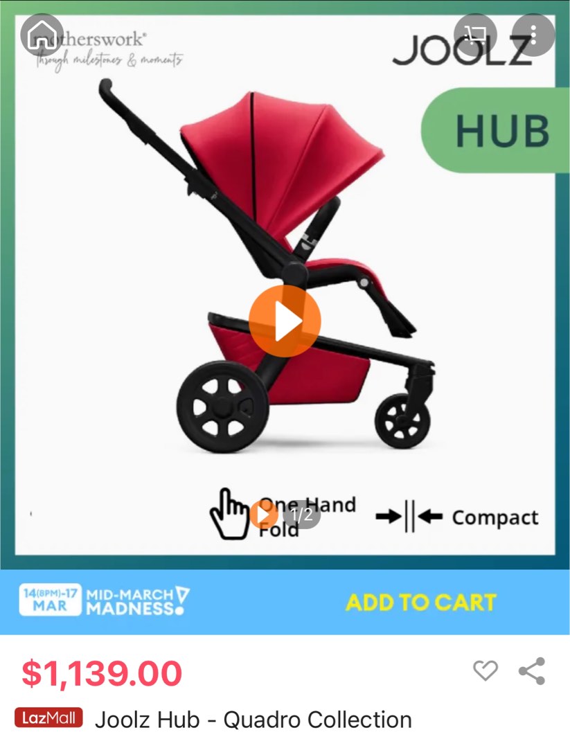 Joolz Hub Stroller, Babies & Kids, Going Out, Strollers on Carousell