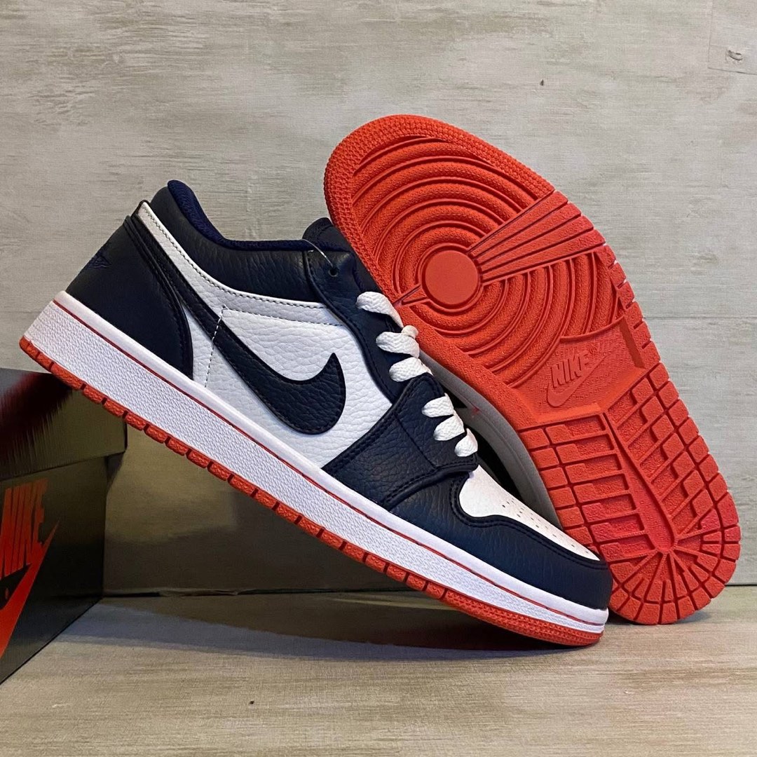 Jordan 1 Low Obsidian Ember Glow, Men's Fashion, Footwear, Sneakers on Carousell