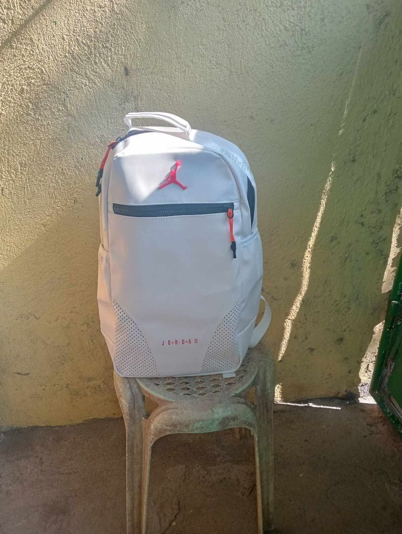 Jordan Hoops Elite Pro Basketball Backpacks leather Black - White-Red ...