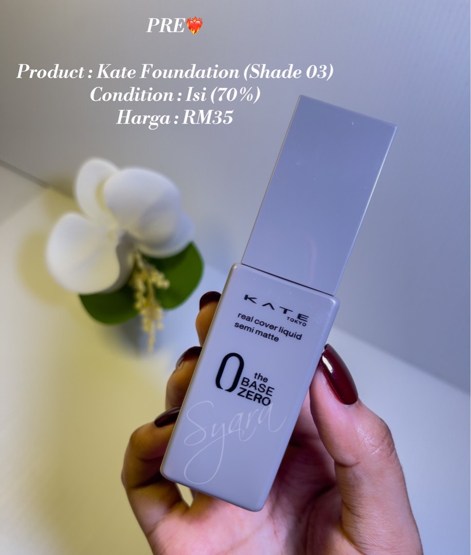 (KATE) The Base Zero Foundation, Beauty & Personal Care, Face, Makeup ...