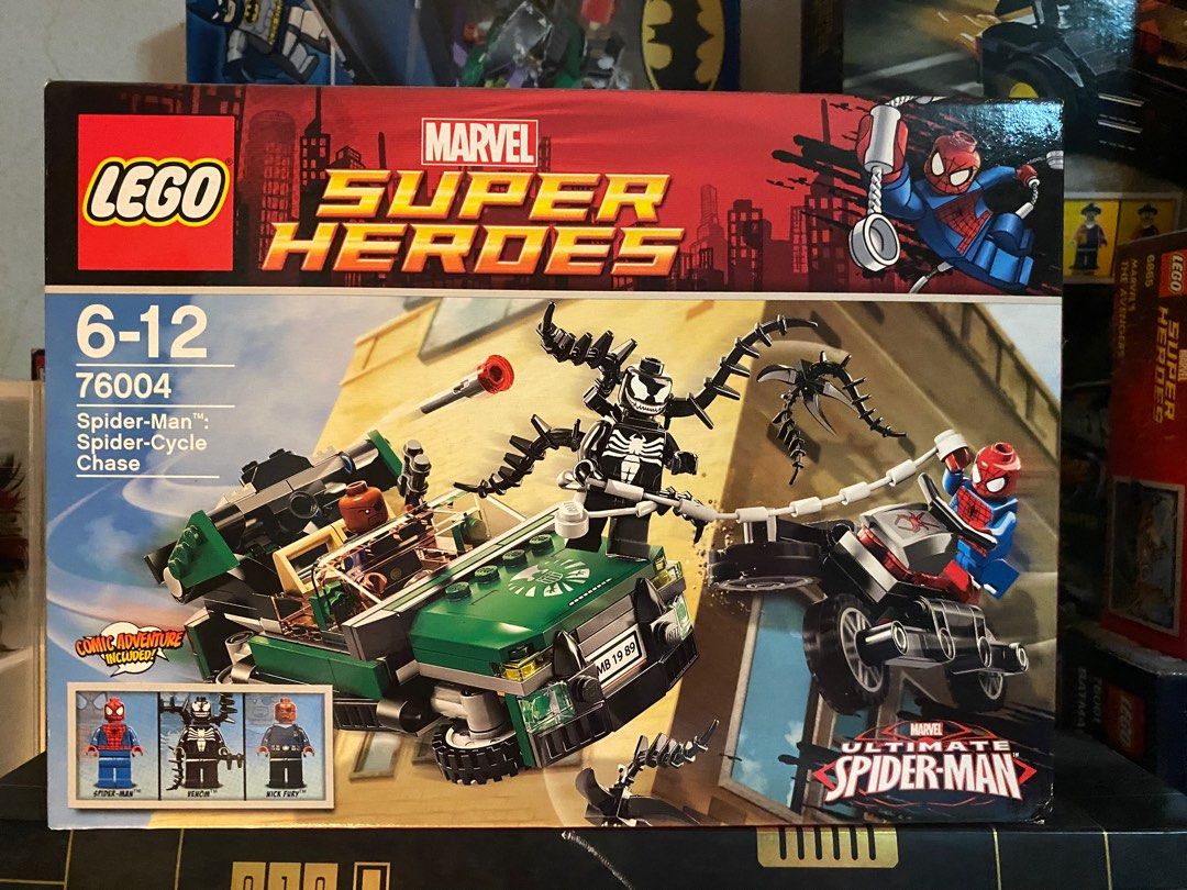 Lego 76004 Marvel Super Heroes Spider Man - Spider Cycle Chase Brand ...