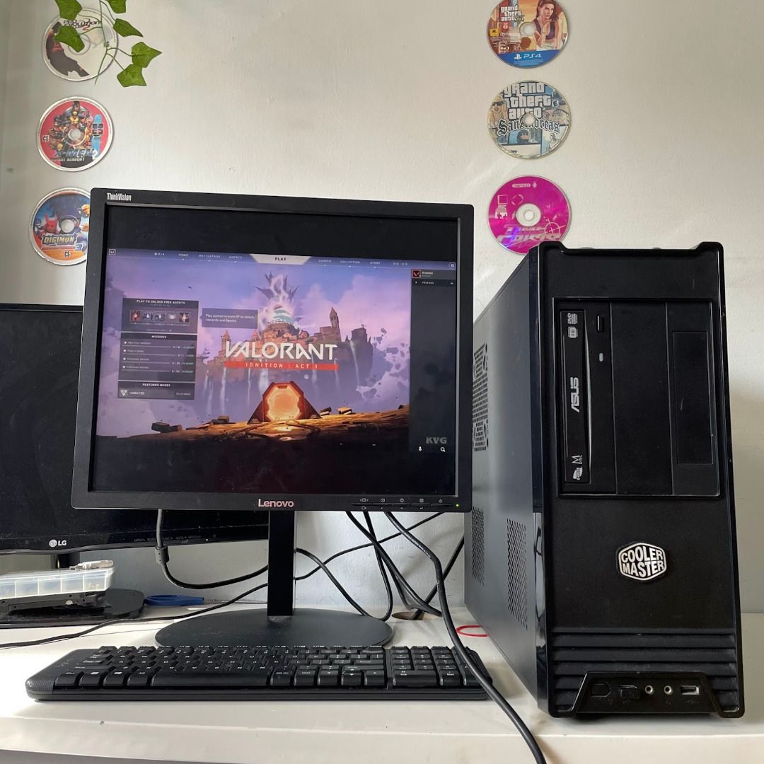 Lenovo Budget Cheap Monitor + Desktop Set Up Workstation For Kids ...