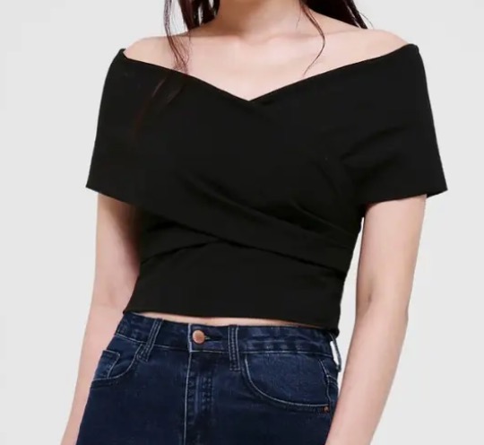 Love Bonito Off Shoulder Cross Front Top, Women's Fashion, Tops ...
