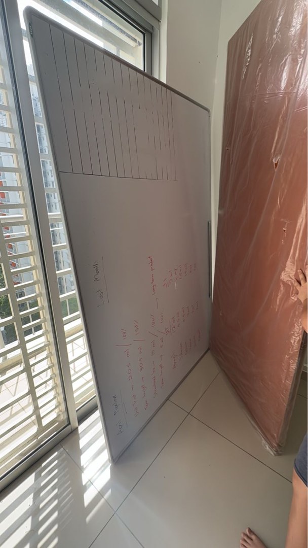Magnetic White Board with stand 4ftx8ft, Hobbies & Toys, Stationery ...