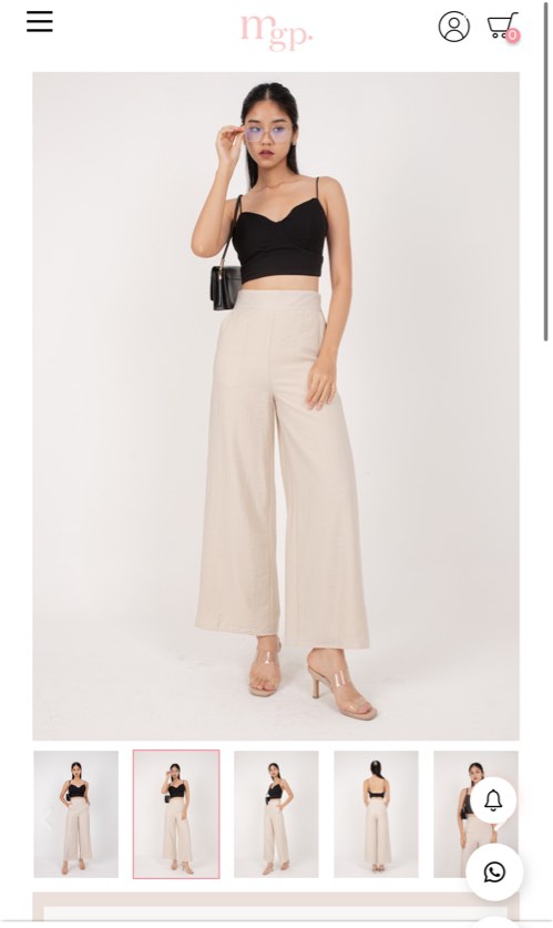 MGP Label Nicki Linen Pants in Cream, Women's Fashion, Bottoms, Other Bottoms on Carousell