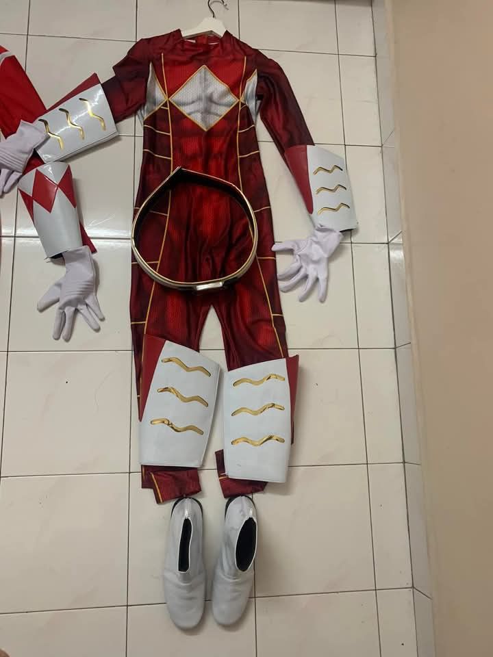 MMPR BAT IN THE SUN RED RANGER COSTUME COSPLAY, Hobbies & Toys, Toys ...