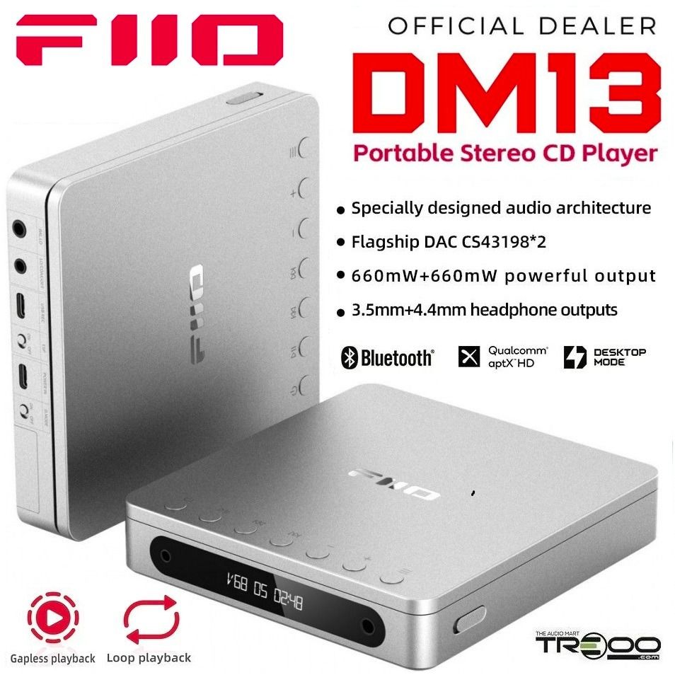 [Official]($11.45 Cashback!) FiiO DM13 Wireless Bluetooth Portable CD ...