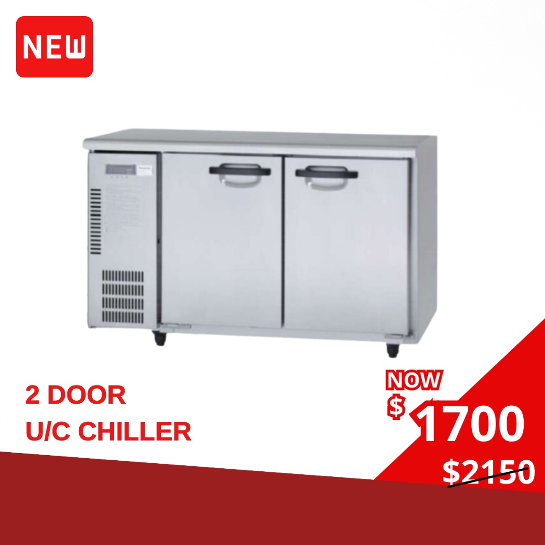 Panasonic 2 door counter chiller, TV & Home Appliances, Kitchen ...