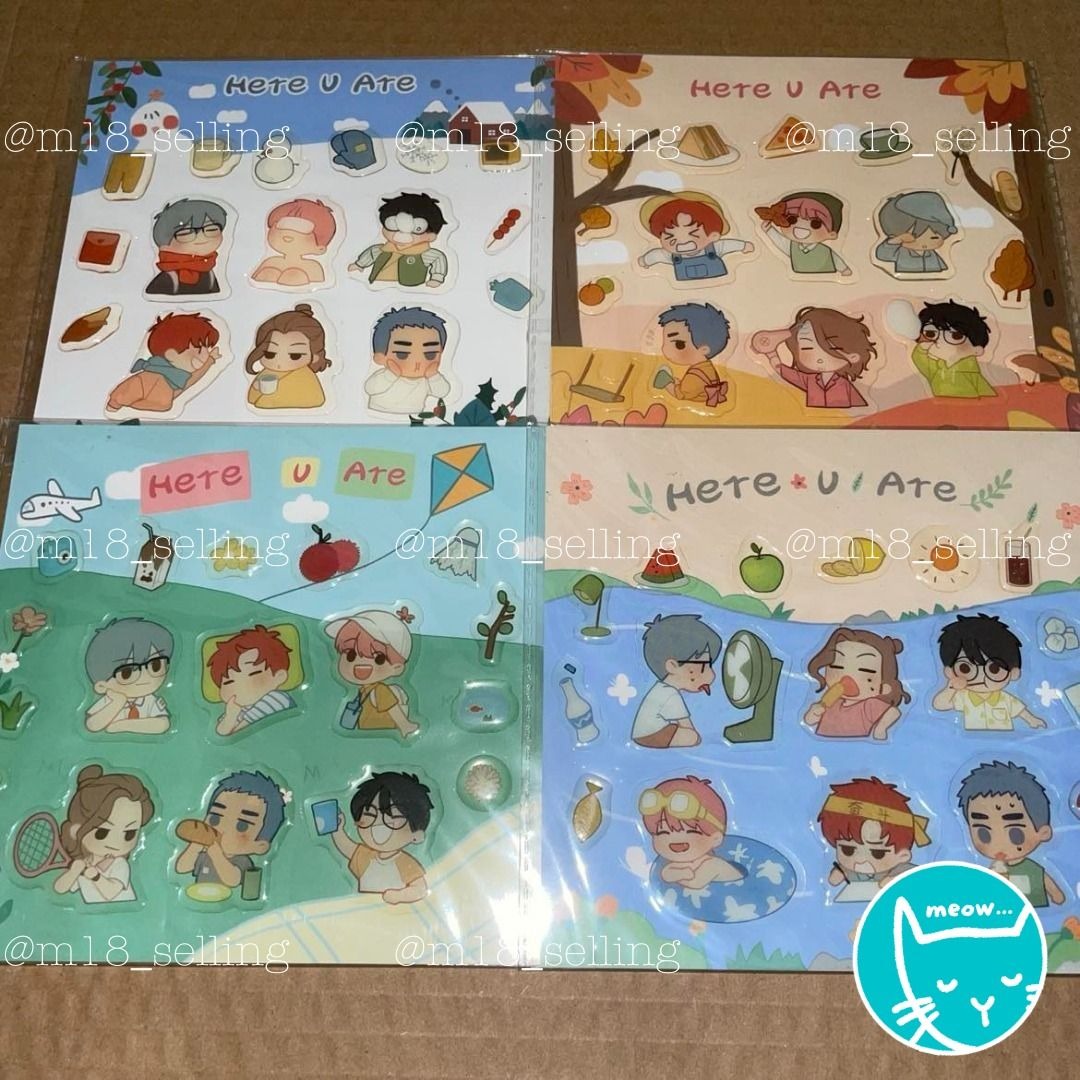 PAYDAY SALE! [m18 CN BL MERCH] HUA HereUAre x Mancool Sticker Set ...