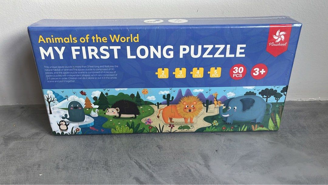 Pinwheel my first long puzzle animals of the world, Hobbies & Toys ...