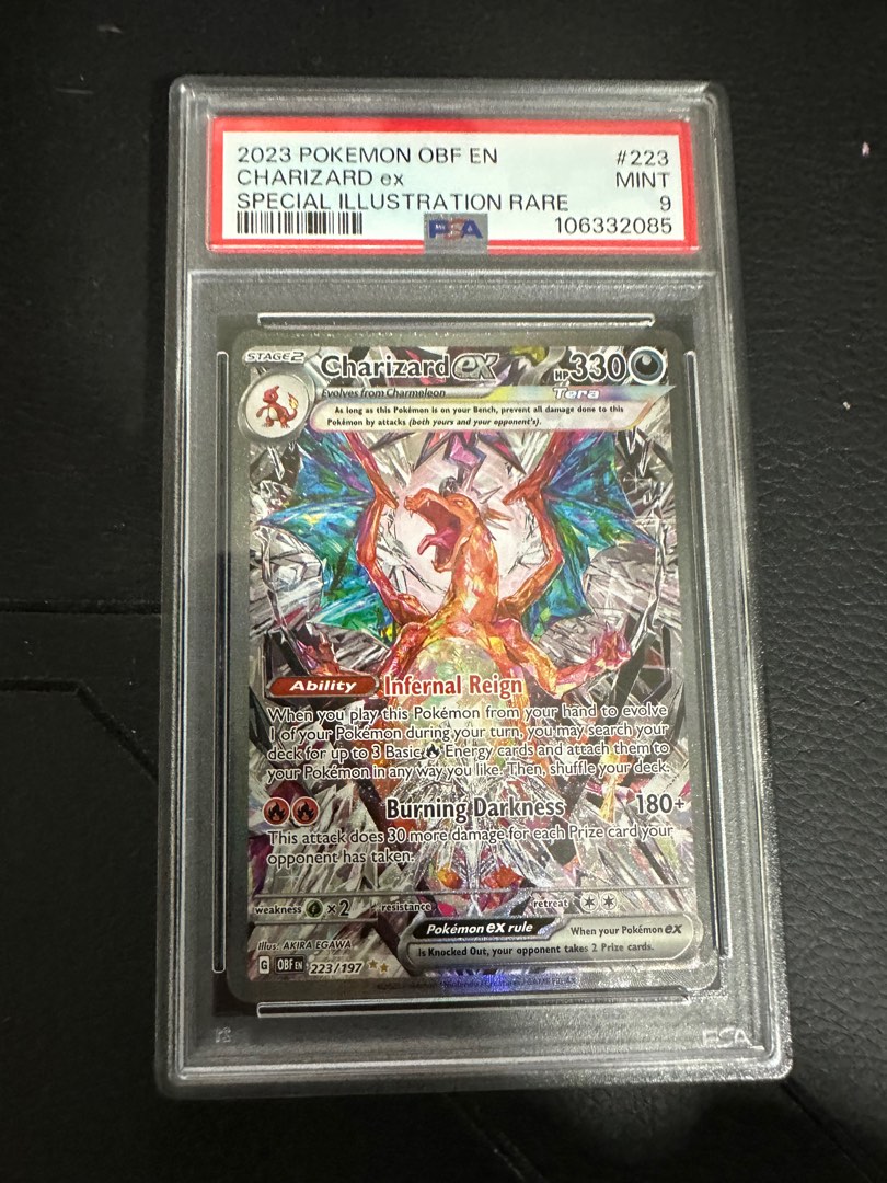 Pokemon Charizard sir 223 psa 9, Hobbies & Toys, Toys & Games on Carousell