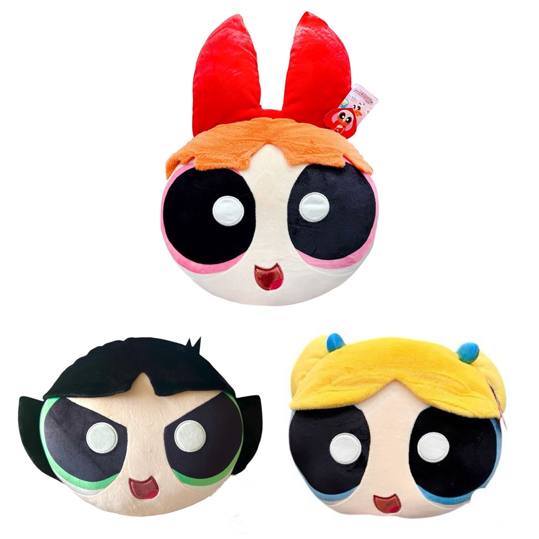 Powerpuff Girls Head-shaped Pillow Plush by Miniso, Hobbies & Toys ...