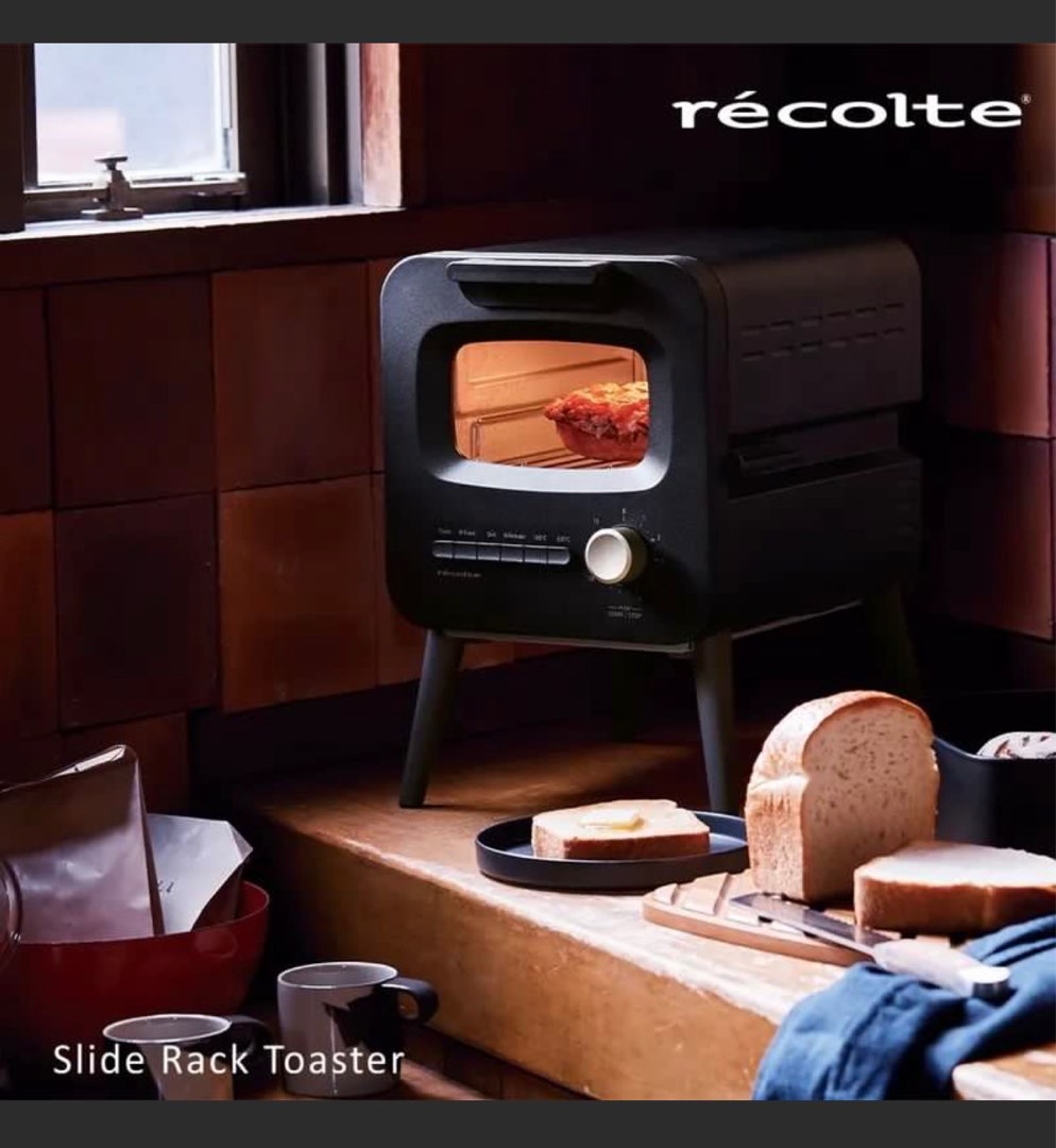 【recolte 麗克特】Slide Rack Toaster 經典烤箱 RSR-2 經典黑/烤麵包機/含麵包收納盒, 電視及其他電器 ...