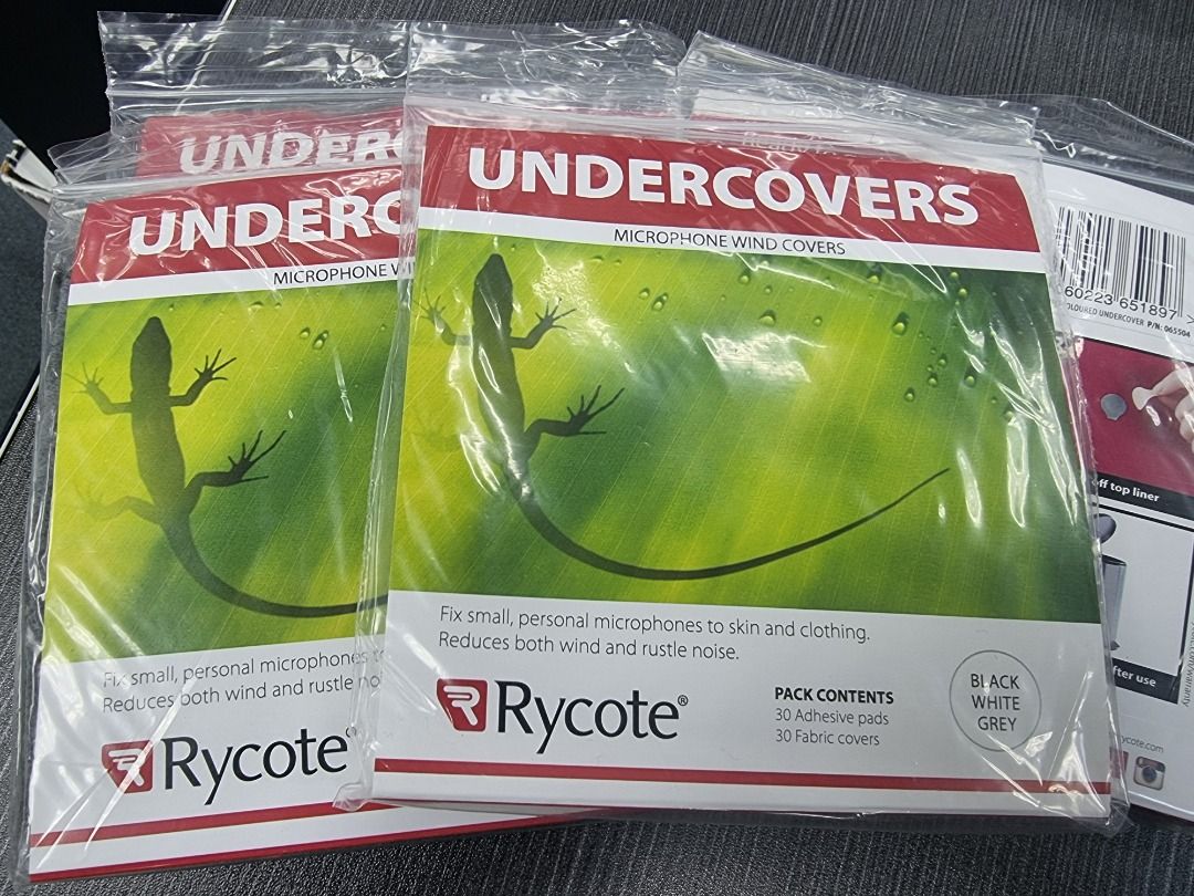 RYCOTE UNDERCOVERS, MIX COLOURS -30 UNDERCOVERS, 30 STICKIES ORIGINAL LAVALIER MICROPHONE WIND ...