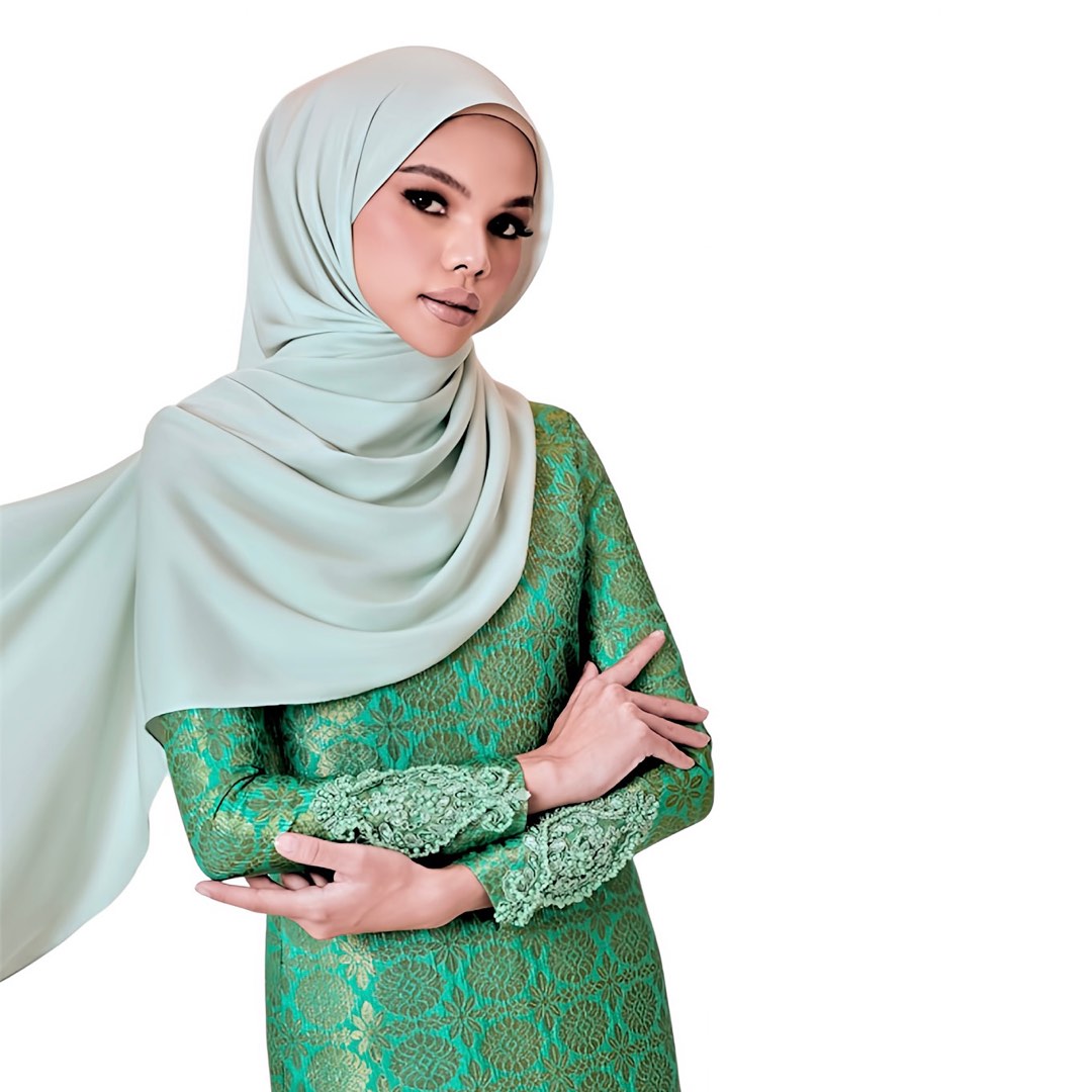 sahara shawl semi instant shawl in sage green, Women's Fashion ...