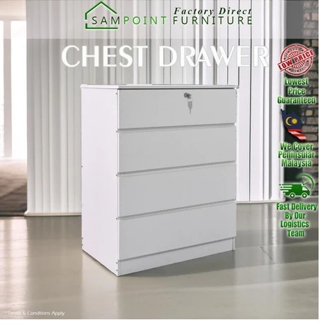 SamPoint DIY 4 Drawers Chest / 3 Laci / 5 Tier_Chest Drawer / 4 Tier ...