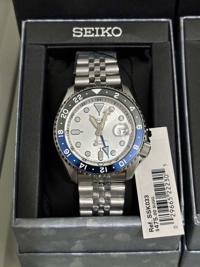 Seiko 5 GMT SSK033 Polar Batman JDM, Men's Fashion, Watches ...