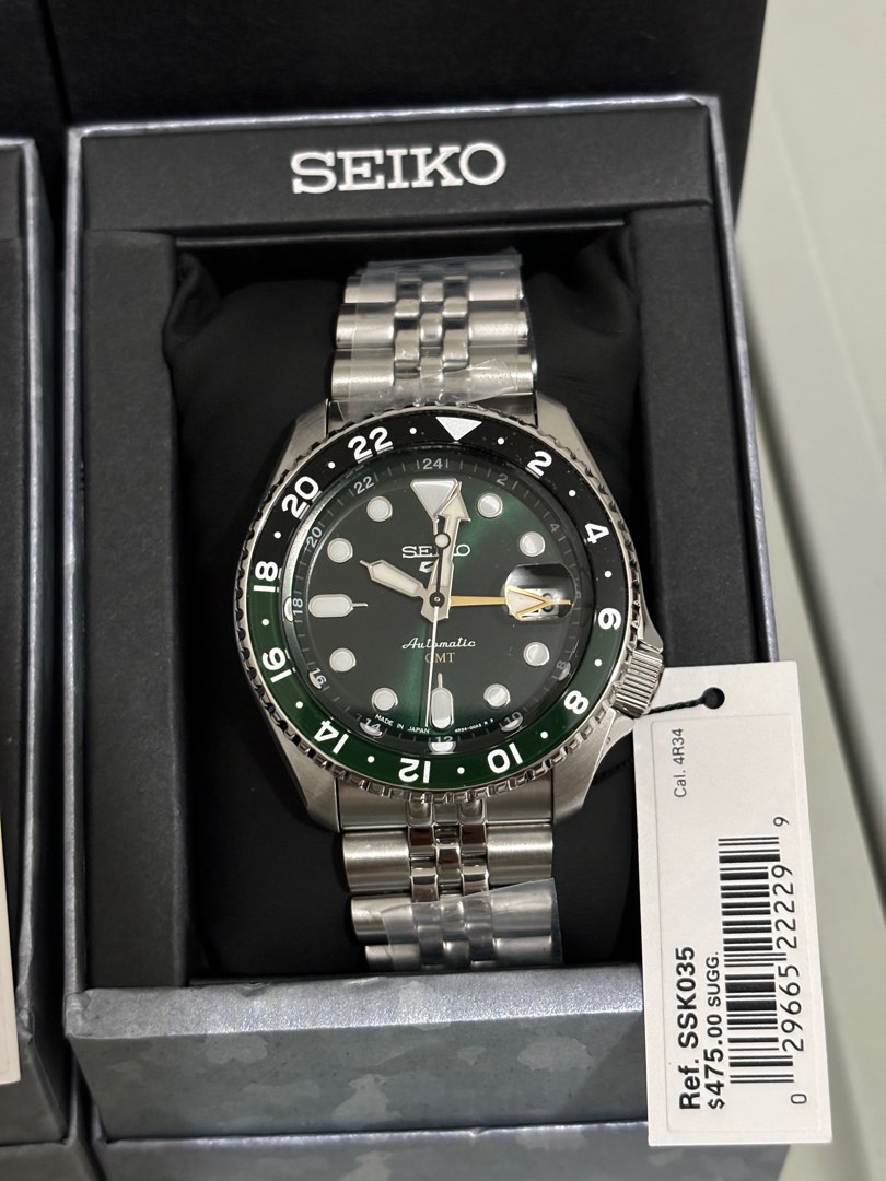 Seiko 5 GMT SSK035 Sprite JDM, Men's Fashion, Watches & Accessories ...