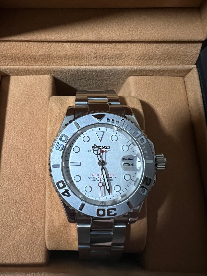 Seiko mod yachtmaster, Luxury, Watches on Carousell
