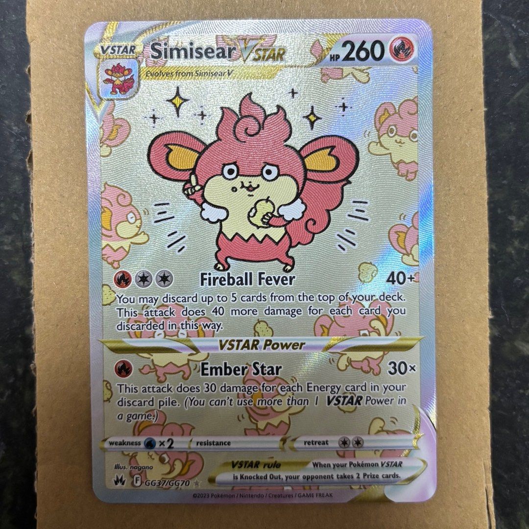 Simisear VStar Pokémon TCG GG37/GG70 - Crown Zenith pokemon card ...